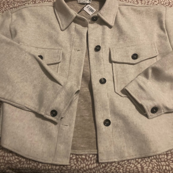Tic Toc | Jackets & Coats | Nwt Tic Toc Cream Beige Shacket Small ...